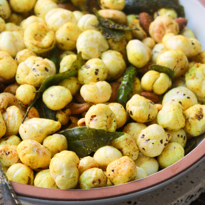 Roasted Makhana and Nuts Chivda - The Whisk Addict - Easy Recipes With ...