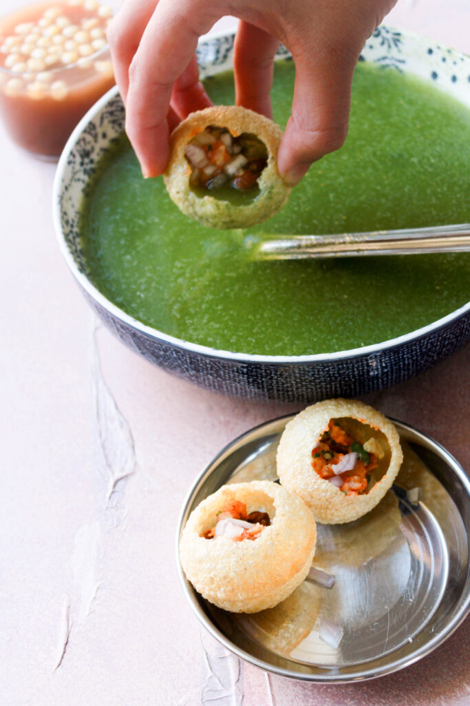 Aam Panna Pani Puri - The Whisk Addict - Easy Recipes With A Kick Of Spice