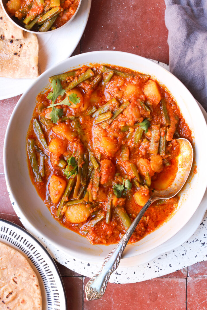 Guvar Bateta Nu Shaak - The Whisk Addict - Easy Recipes With A Kick Of ...